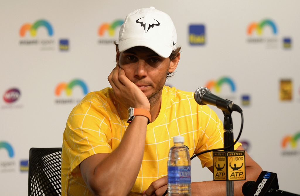 Rafael Nadal during his Friday afternoon press conference in Miami 2016 ...