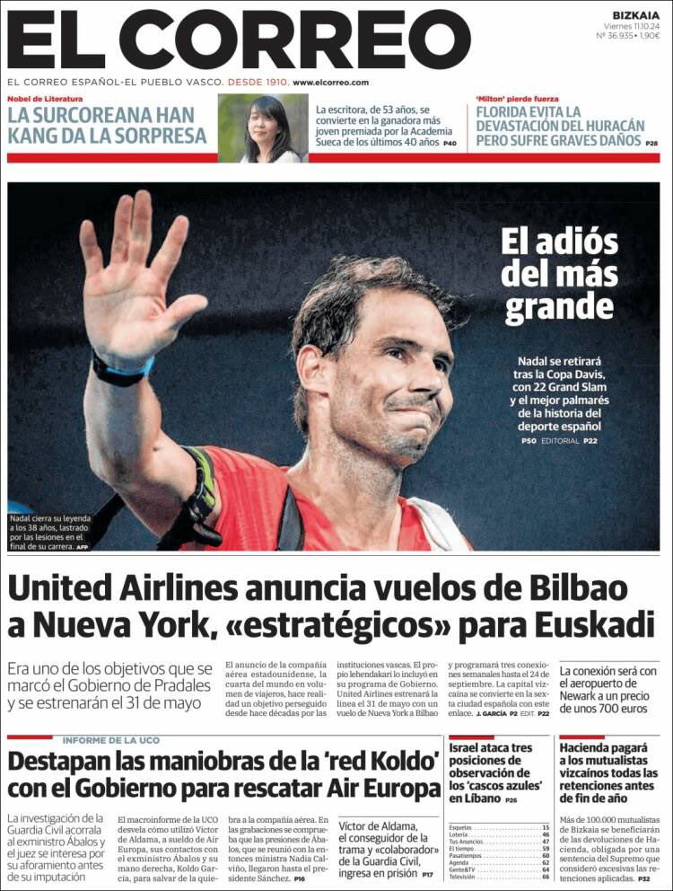 Newspapers Worldwide Pay Tribute to Nadal with ‘Thank You, Rafa ...