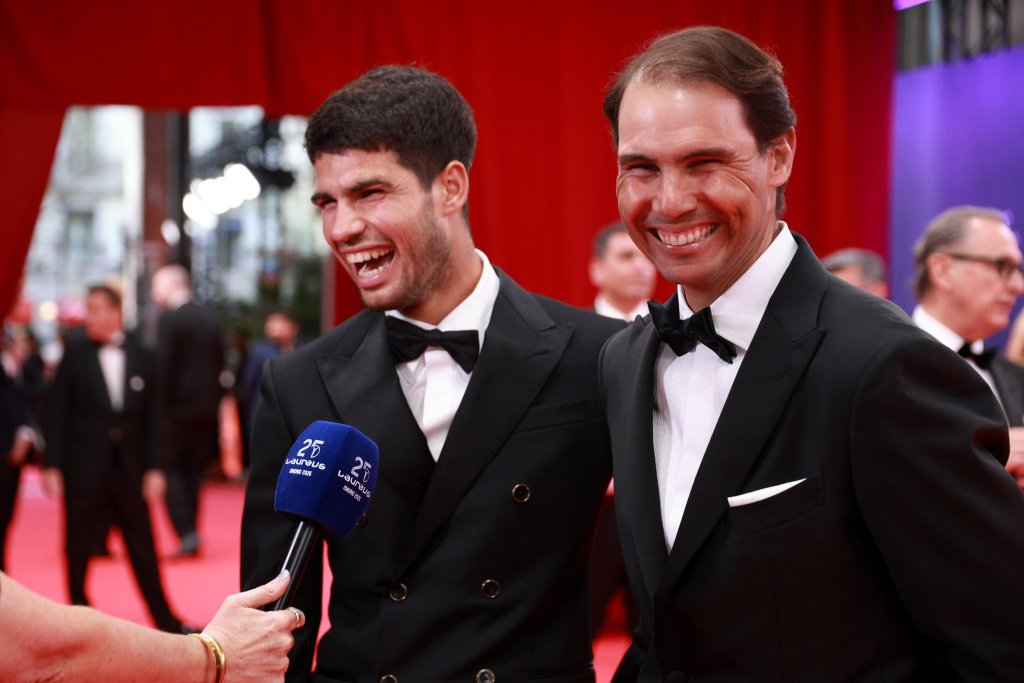Rafael Nadal and Pregnant Wife Mery Shine at Laureus Awards in Madrid ...